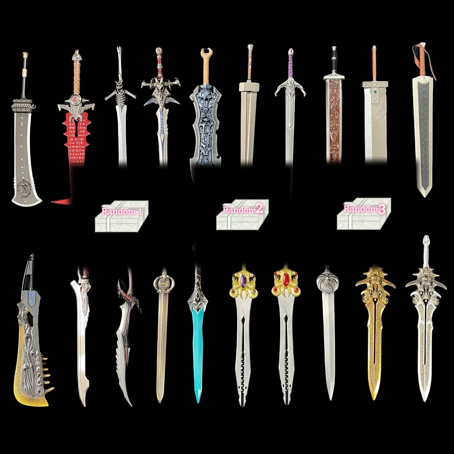 Mystery Box Random Game Sword IRL Metal Crafts – Miniwarrior