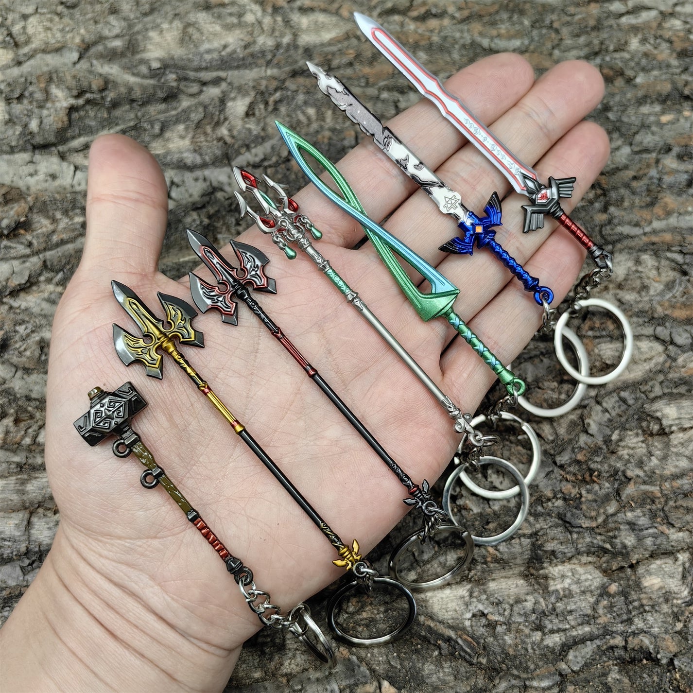 Metal Master Sword Weapon Keychain 7 In 1 Pack – Miniwarrior