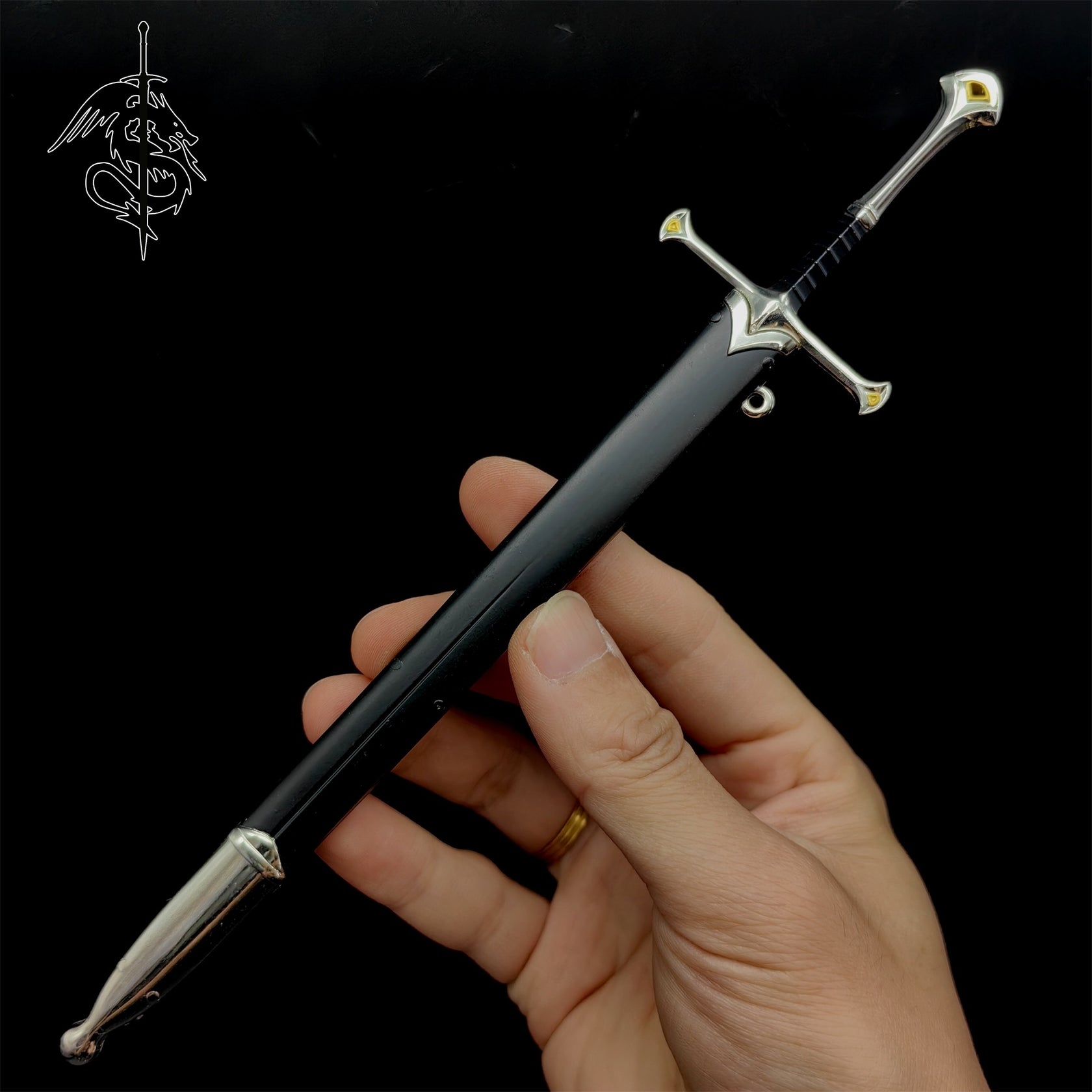 Strider Anduril Blade Tiny Fairy Tale Hero Lsildur Narsil Sword Replica ...