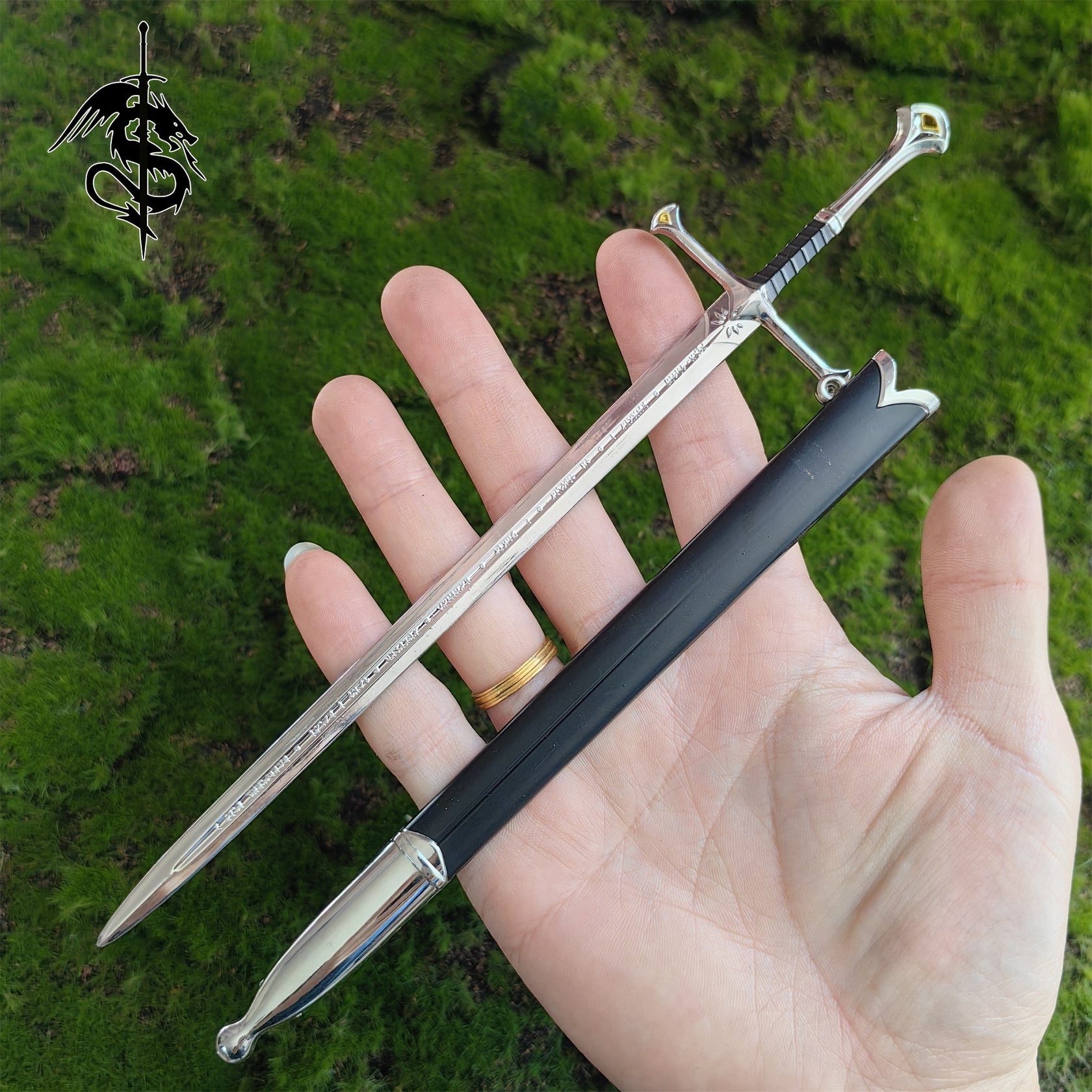 Strider Anduril Blade Tiny Fairy Tale Hero Lsildur Narsil Sword Replica ...