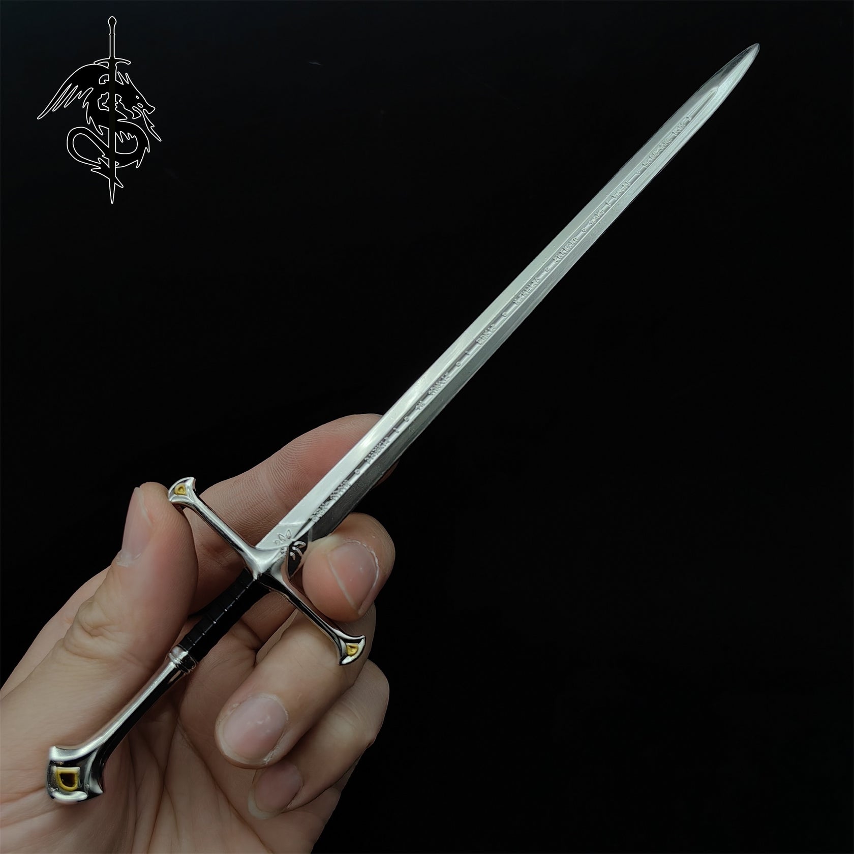 Strider Anduril Blade Tiny Fairy Tale Hero Lsildur Narsil Sword Replica ...