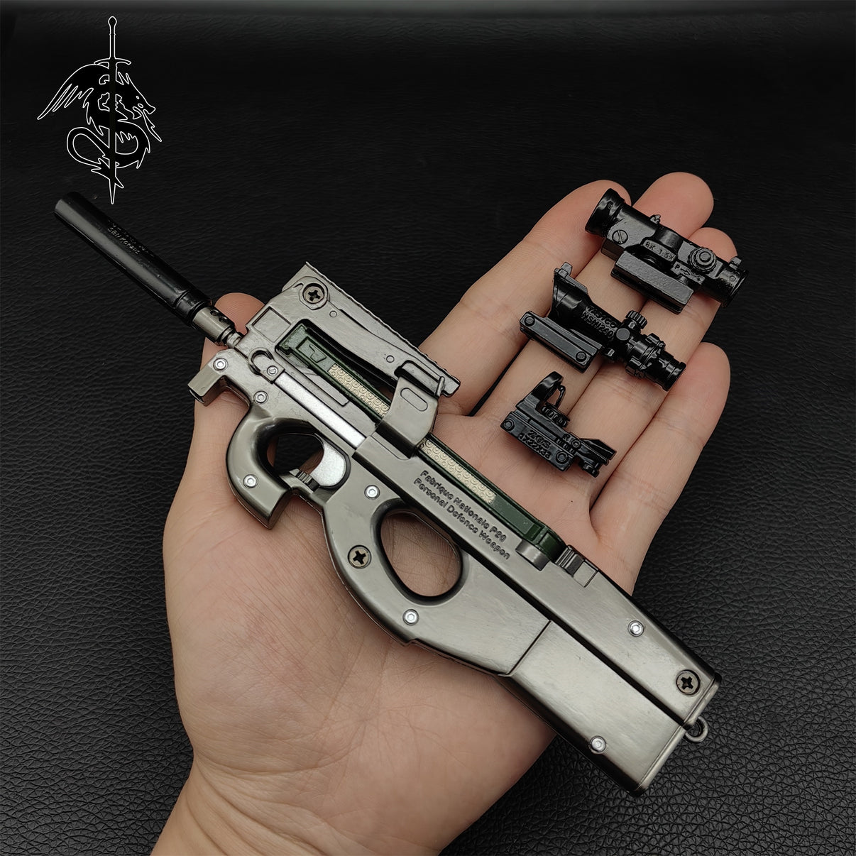 Metal P90 Submachine Gun Miniature Small P90 Tiny Gun Replica – Miniwarrior