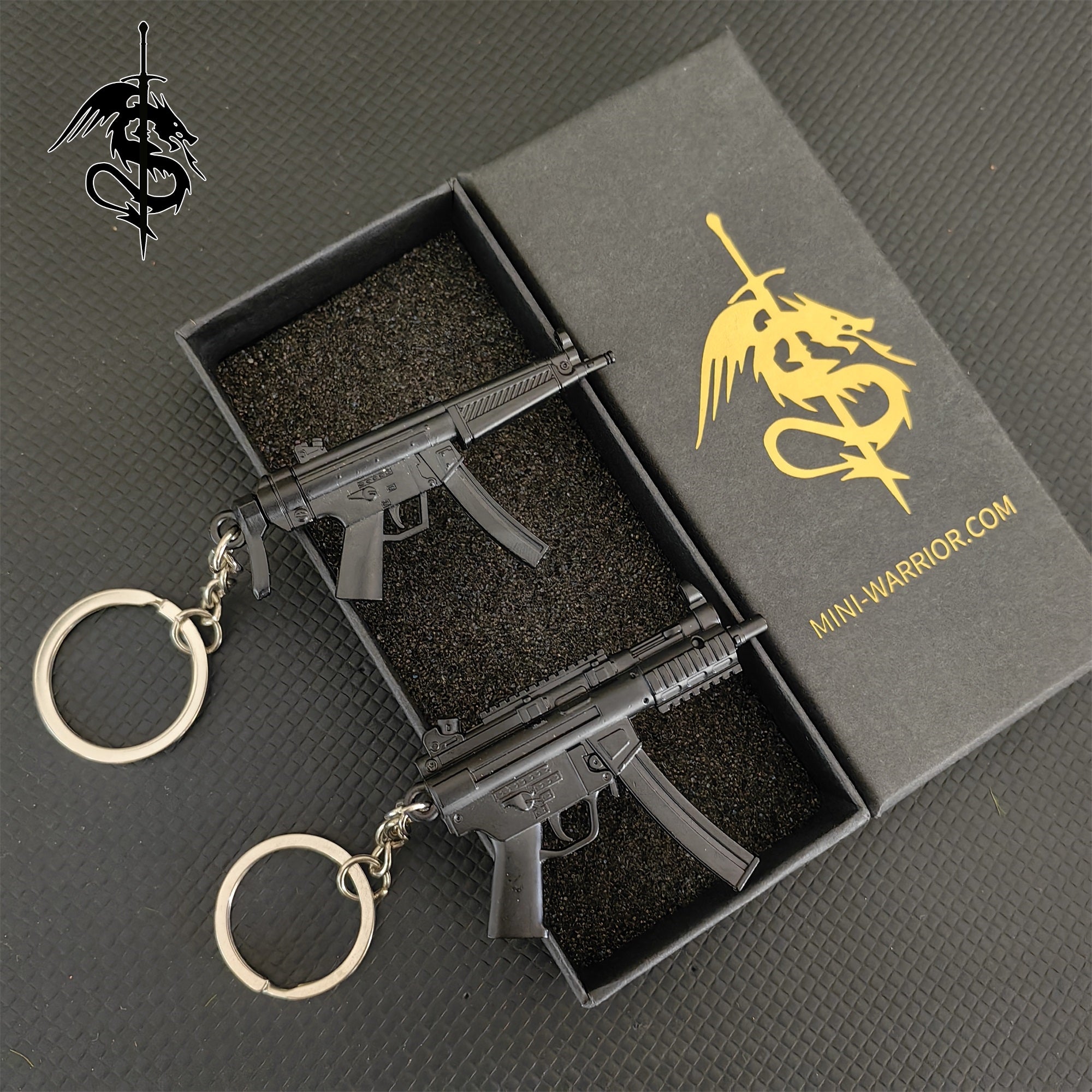 Metal MP5 SMG Gun Metal Keychain – Miniwarrior