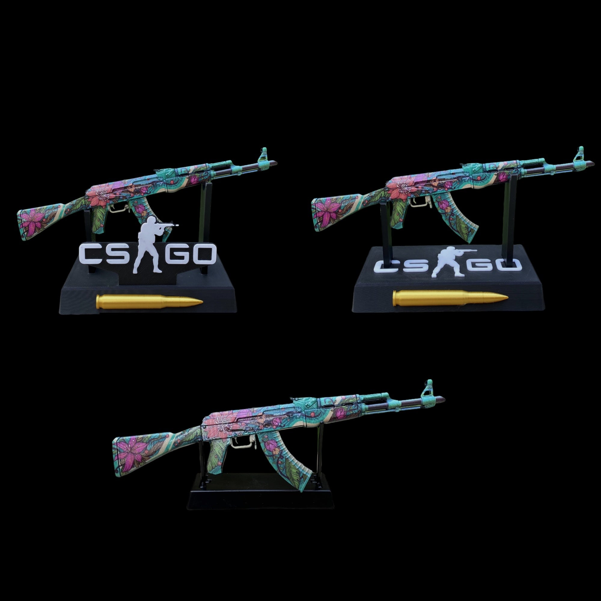 Wild Lotus Skin Metal AK-47 Miniature Tiny Ak Gun Replica – Miniwarrior