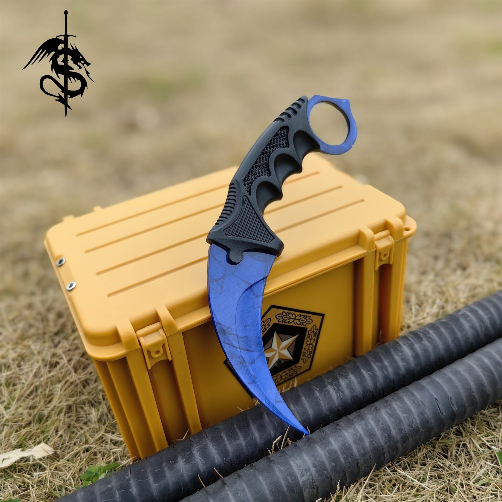 Blue Geme Sapphire Karambit Blue Gamma Doppler Skin Gift Box – Miniwarrior