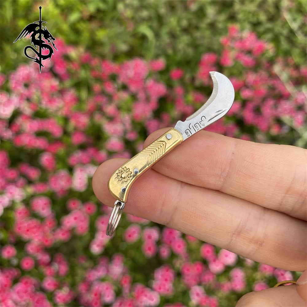 Mini Brass Handle EDC Tool Knife – Miniwarrior