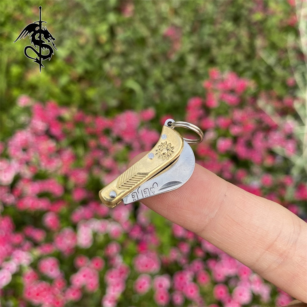 Mini Brass Handle EDC Tool Knife – Miniwarrior