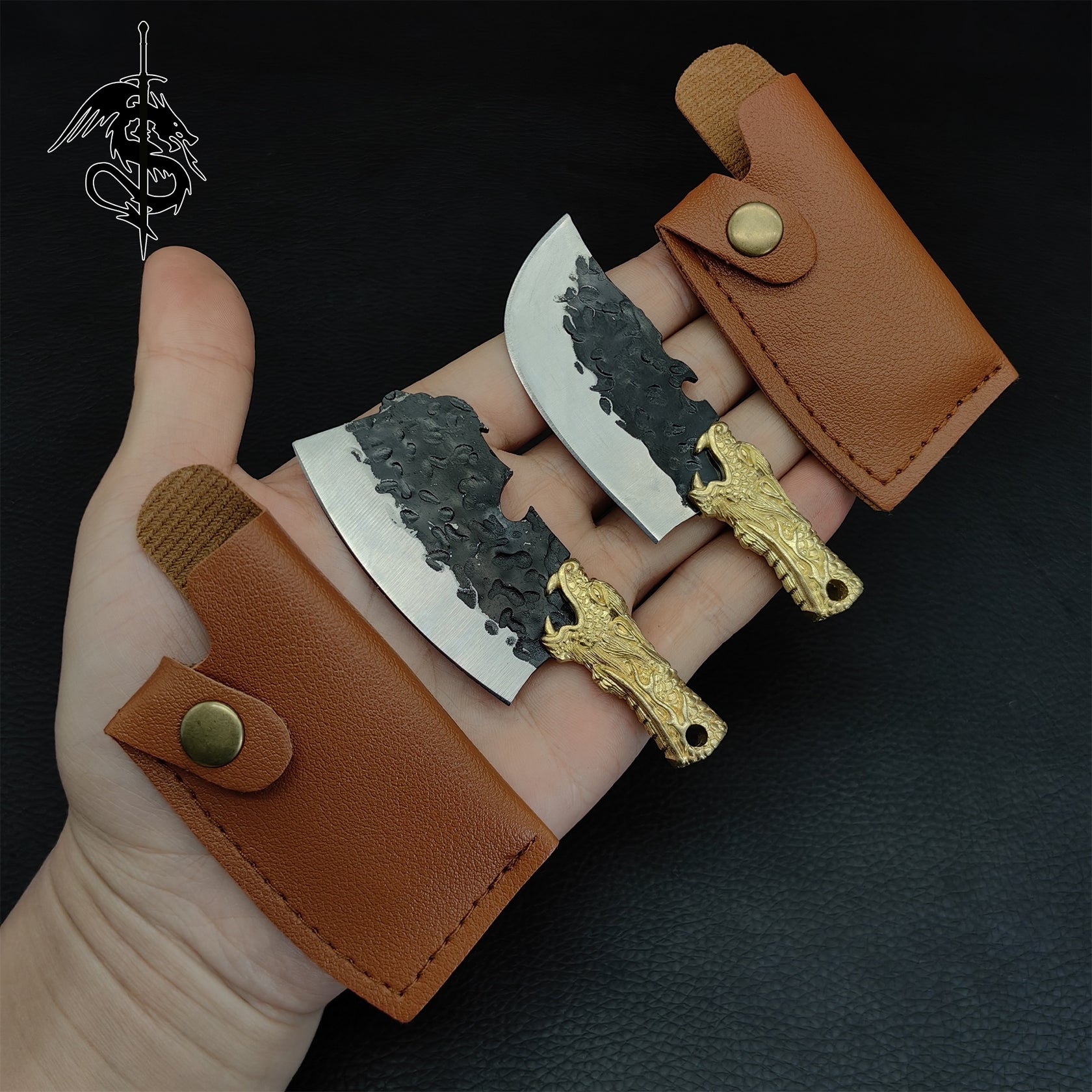 Brass Handle Mini EDC Knife 2 In 1 Pack – Miniwarrior