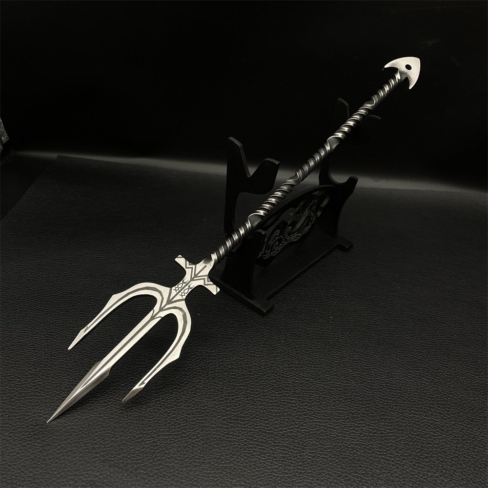 High-End Steel Poseidon Trident Tea Pry Knife Weapon Christmas Gift ...