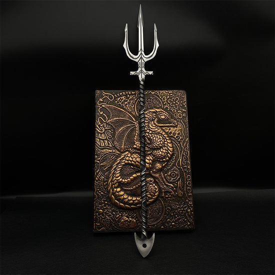 High-End Steel Poseidon Trident Tea Pry Knife Weapon Christmas Gift ...