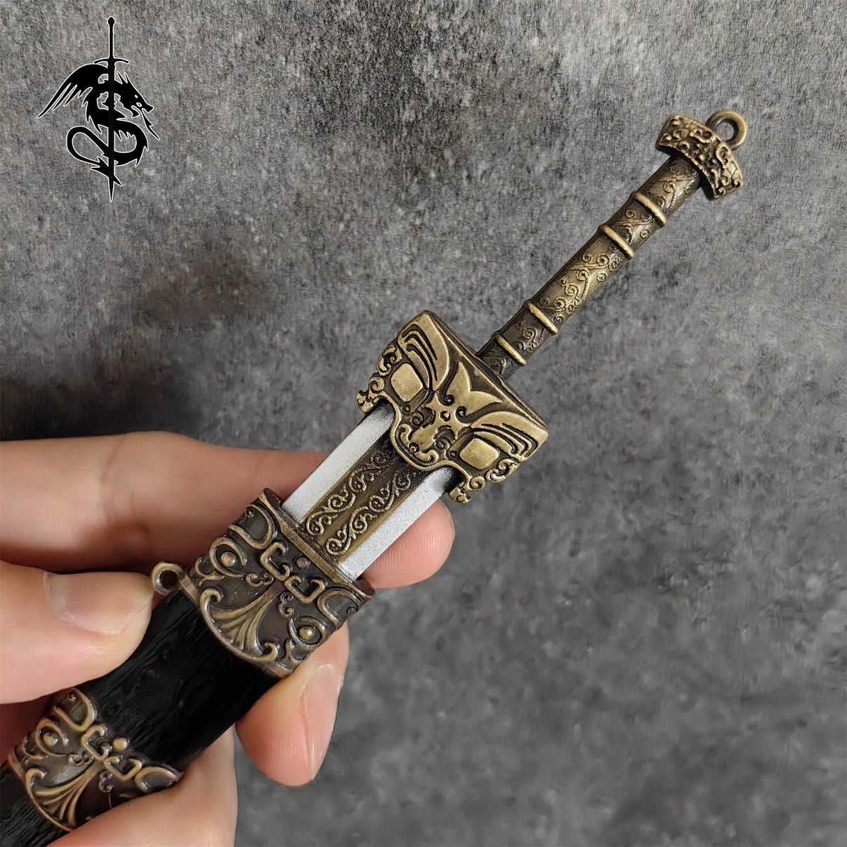Chinese Emperor Sword Metal Blunt Blade Small XuanYuan Sword Replica ...